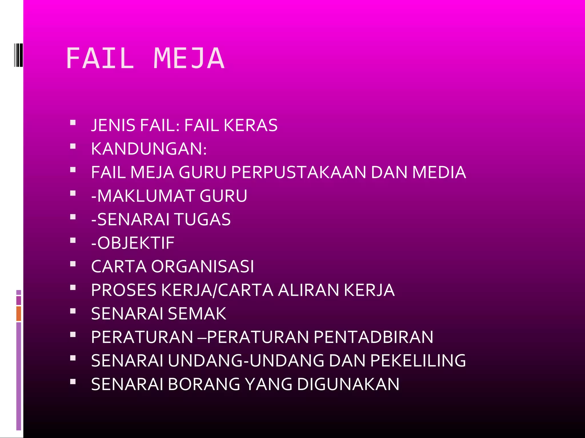 Sistem fail pusat sumber sekolah | PPT