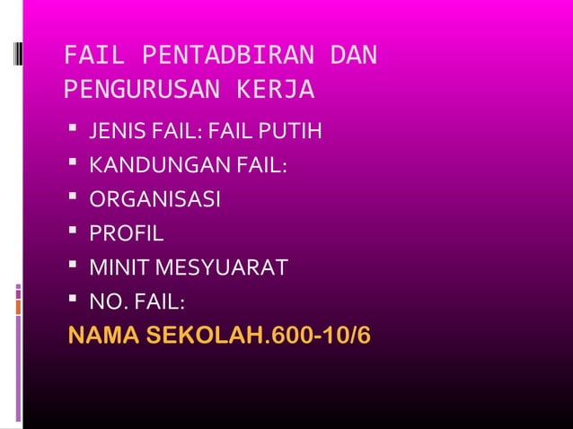 Sistem fail pusat sumber sekolah | PPT