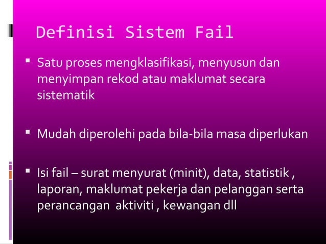 Sistem fail pusat sumber sekolah | PPT