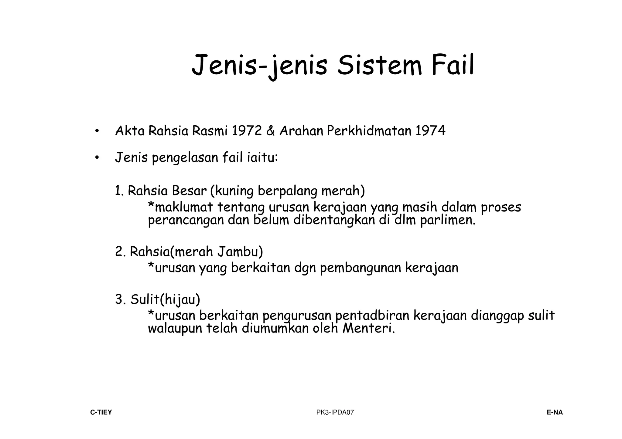 Sistem fail & surat menyurat | PDF