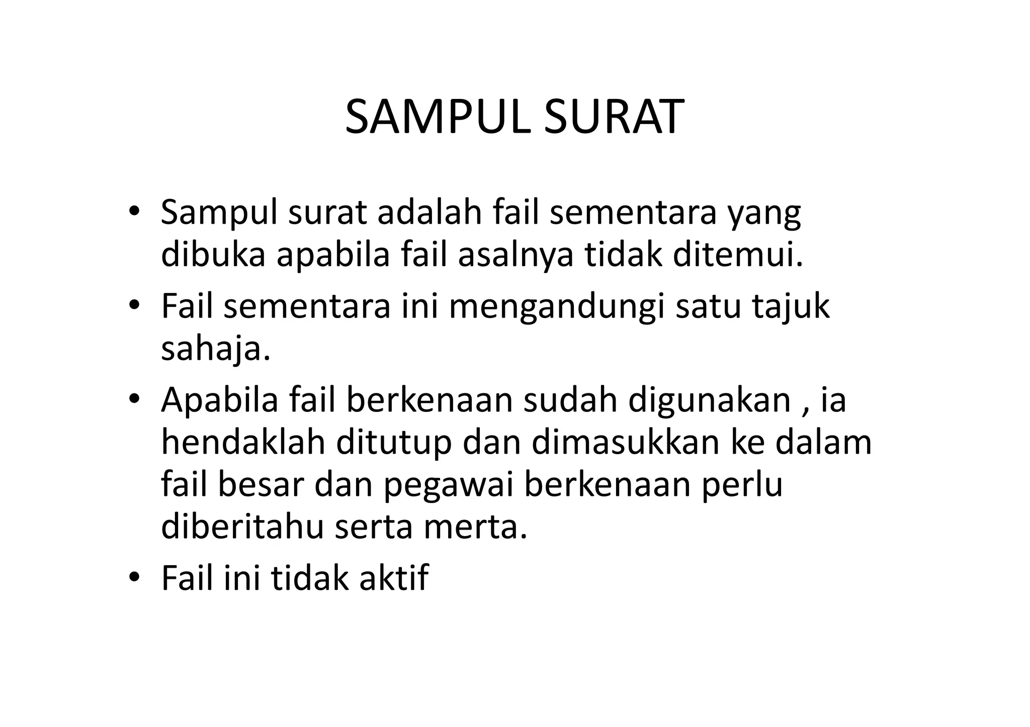 Sistem fail & surat menyurat | PDF