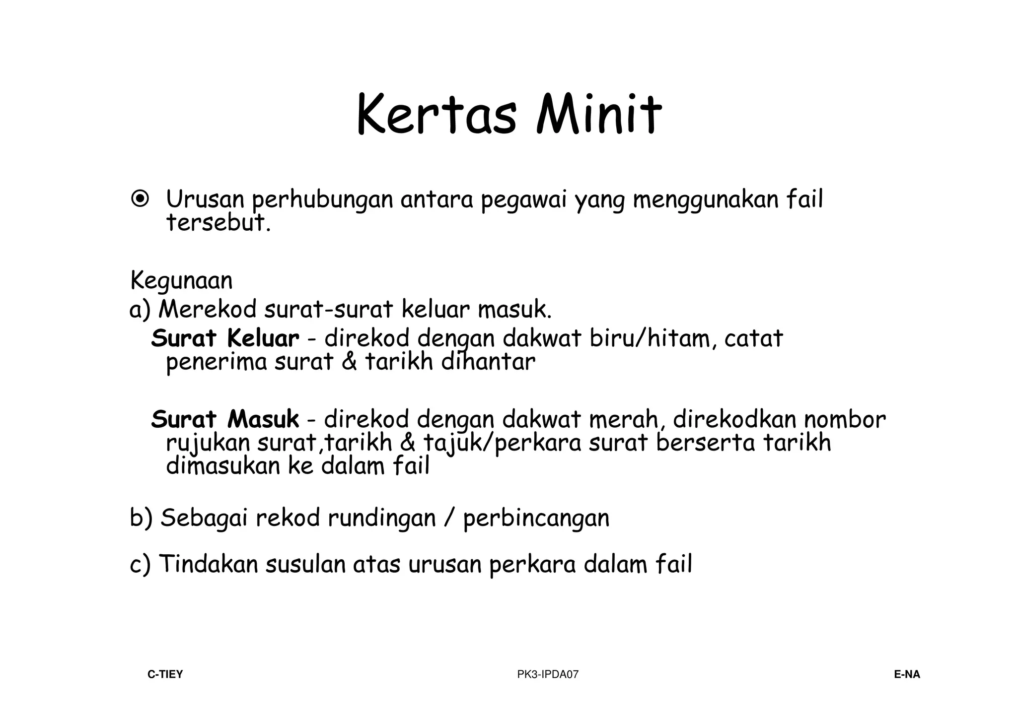 Sistem fail & surat menyurat | PDF