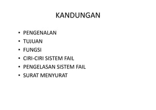 Sistem fail & surat menyurat | PDF