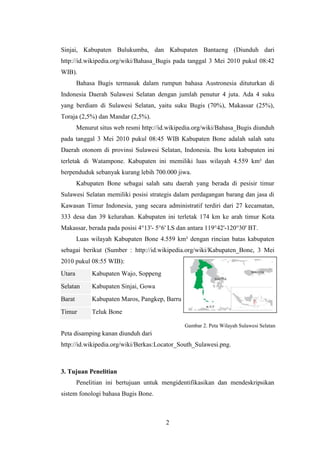 Sistem Fonologi Bahasa Bugis Bone (sfbbb) kelompok jun, adral, yos ...