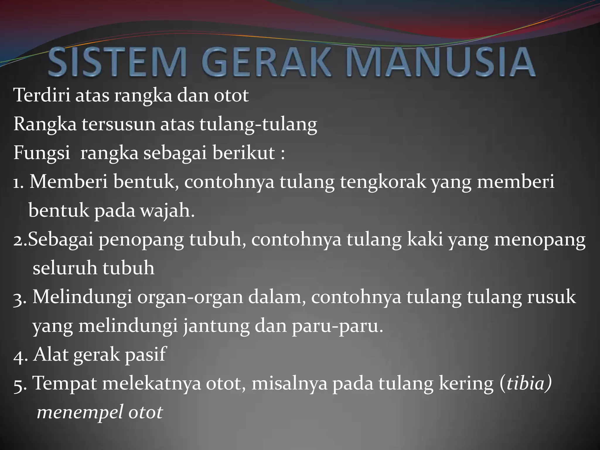 Sistem gerak pada manusia | PPTX