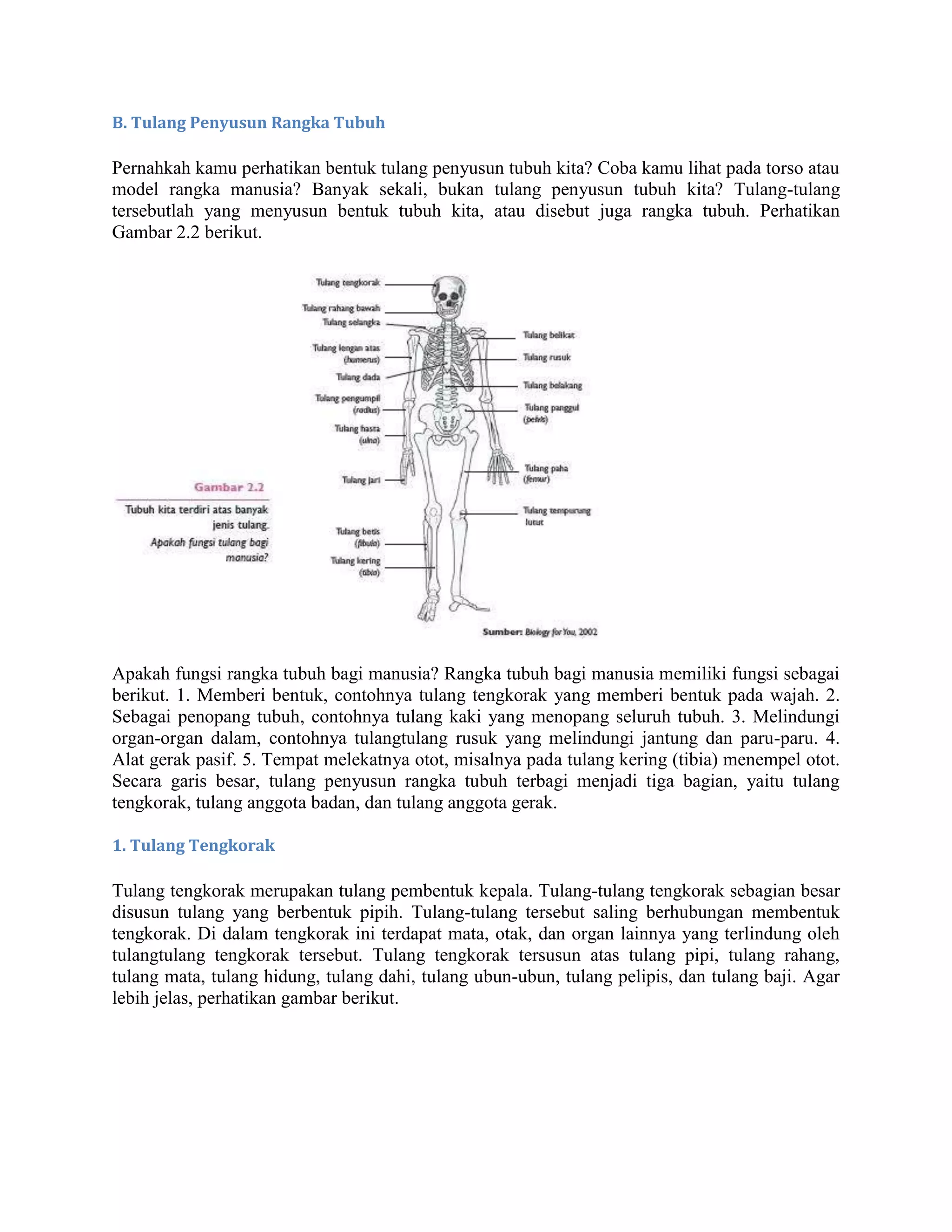 Sistem gerak pada manusia | DOCX