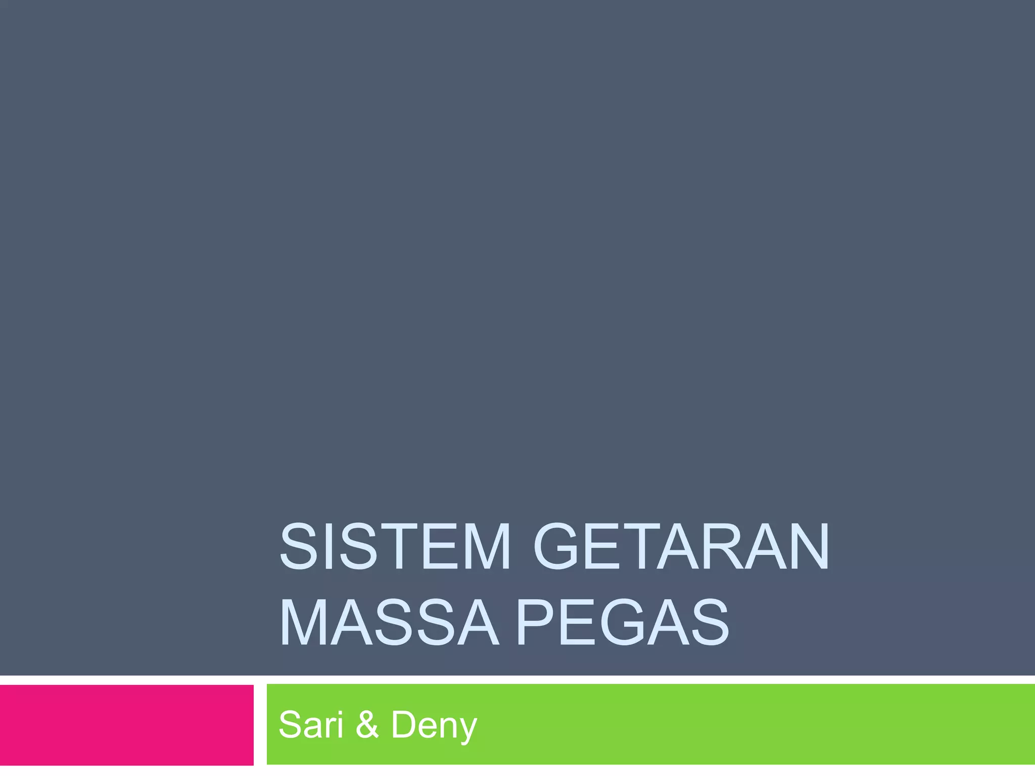 Sistem getaran massa pegas | PPT