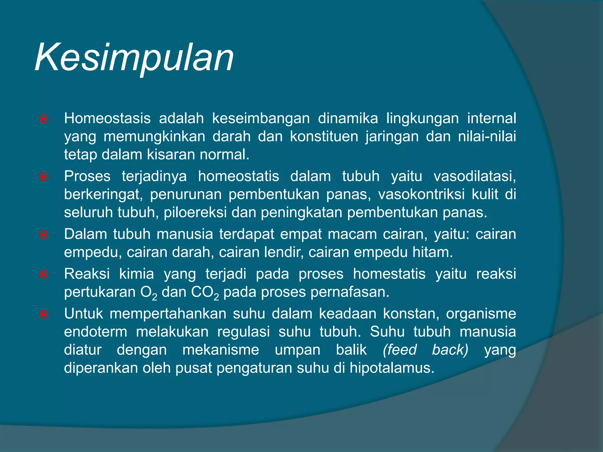 Sistem homeostatis tubuh | PPTX