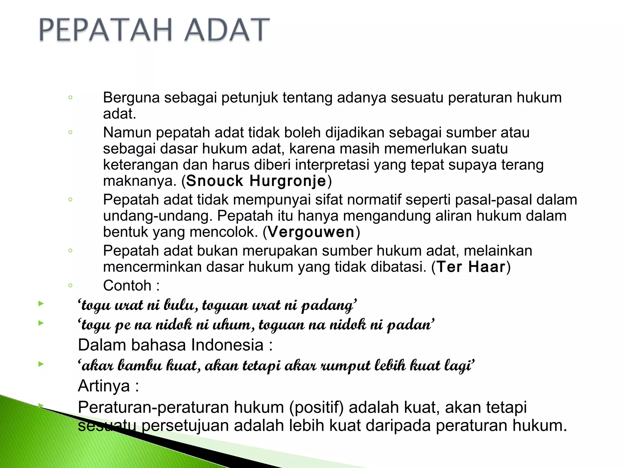 Sistem hukum adat | PPT