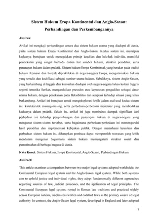 Sistem Hukum Eropa Kontinental dan Anglo.docx