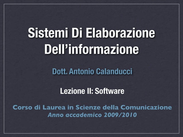 Sistemi lezione-ii | PPT