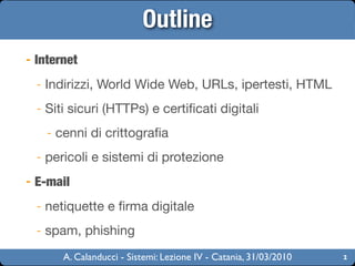 Sistemi lezione-iv-internet-e-posta-elettronica | PDF