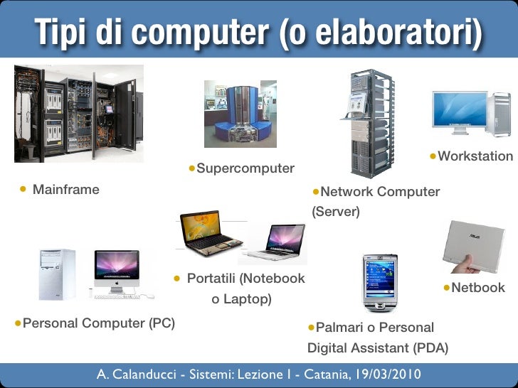 Sistemi lezione i - Presentazione - hardware