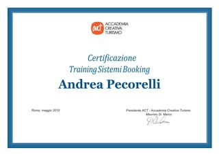 Certificazione Training Sistemi Booking | PDF