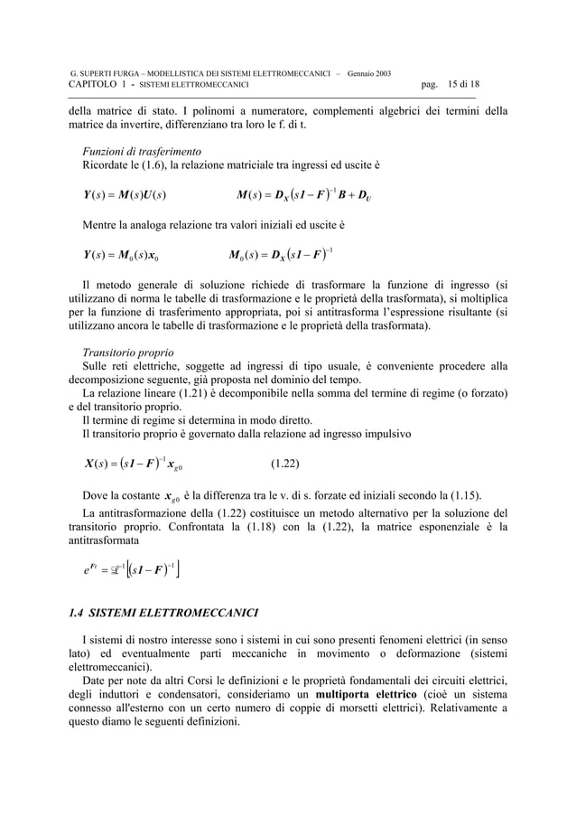 Sistemi elettromeccanici (1) | PDF