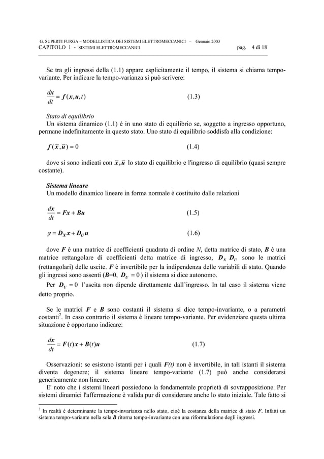 Sistemi elettromeccanici (1) | PDF