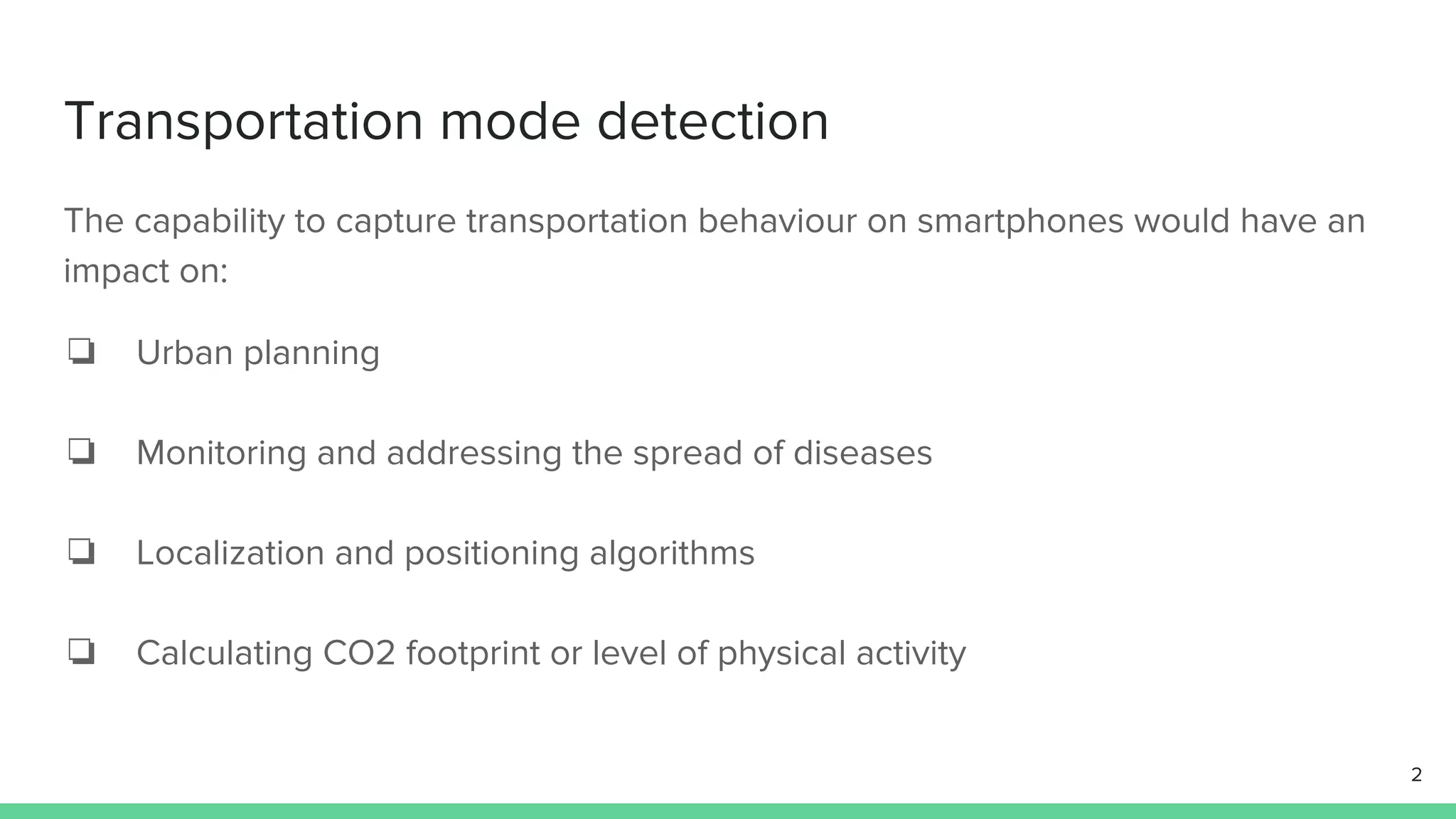 Accelerometer-Based Transportation Mode Detection | PDF