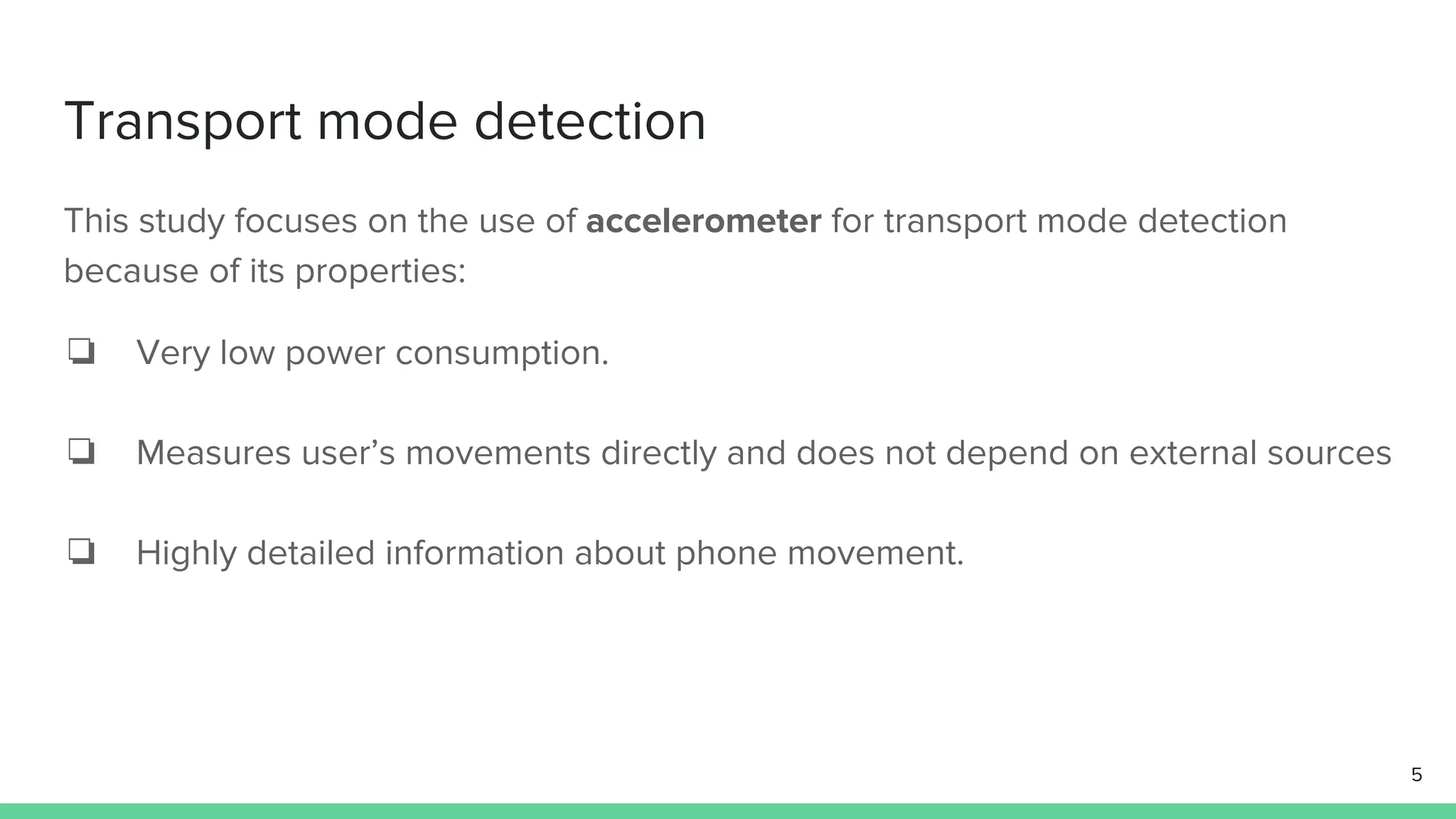 Accelerometer-Based Transportation Mode Detection | PDF