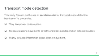 Accelerometer-Based Transportation Mode Detection | PDF