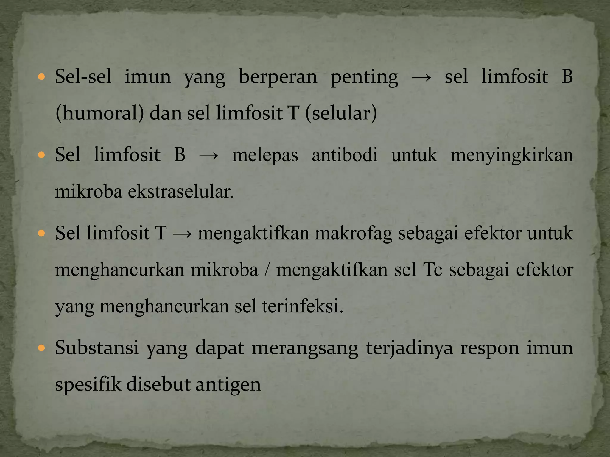 Sistem imun spesifik | PPTX