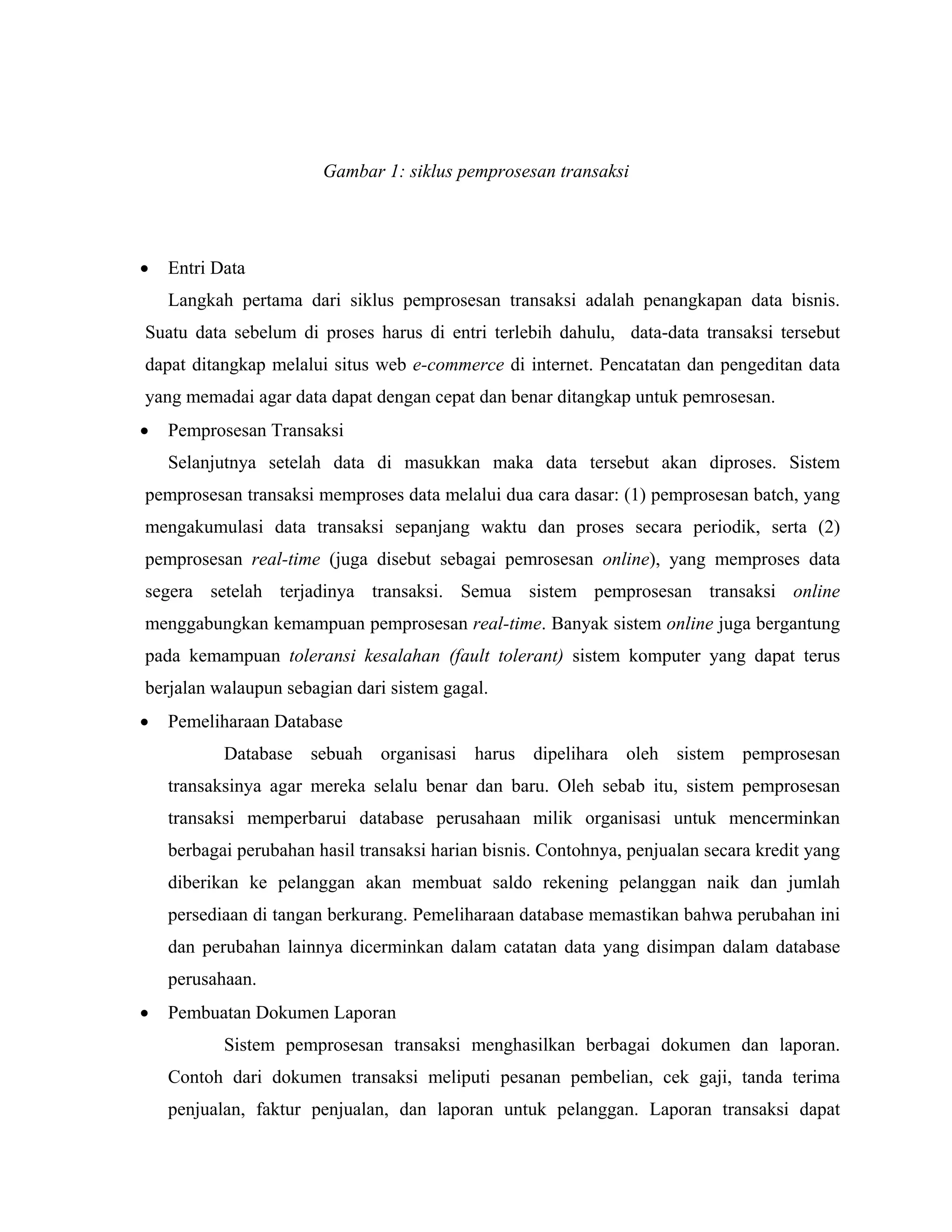 Sistem informasi akuntansi implementasi sistem pengolahan transaksi | PDF