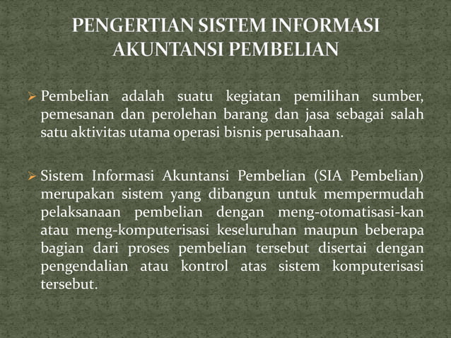 Sistem informasi akuntansi pembelian | PPTX