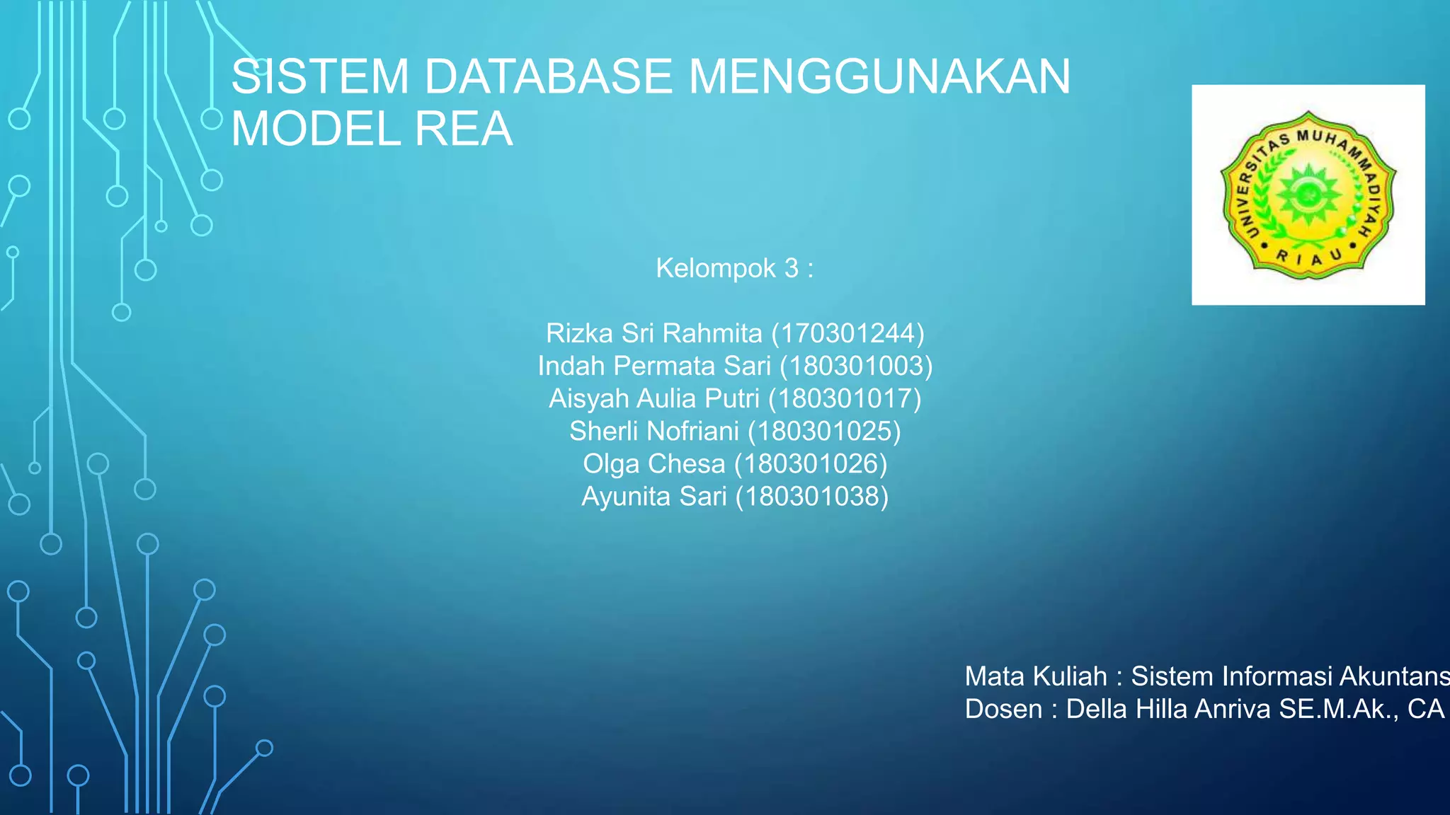 Sistem Database menggunakan Model REA | PPTX