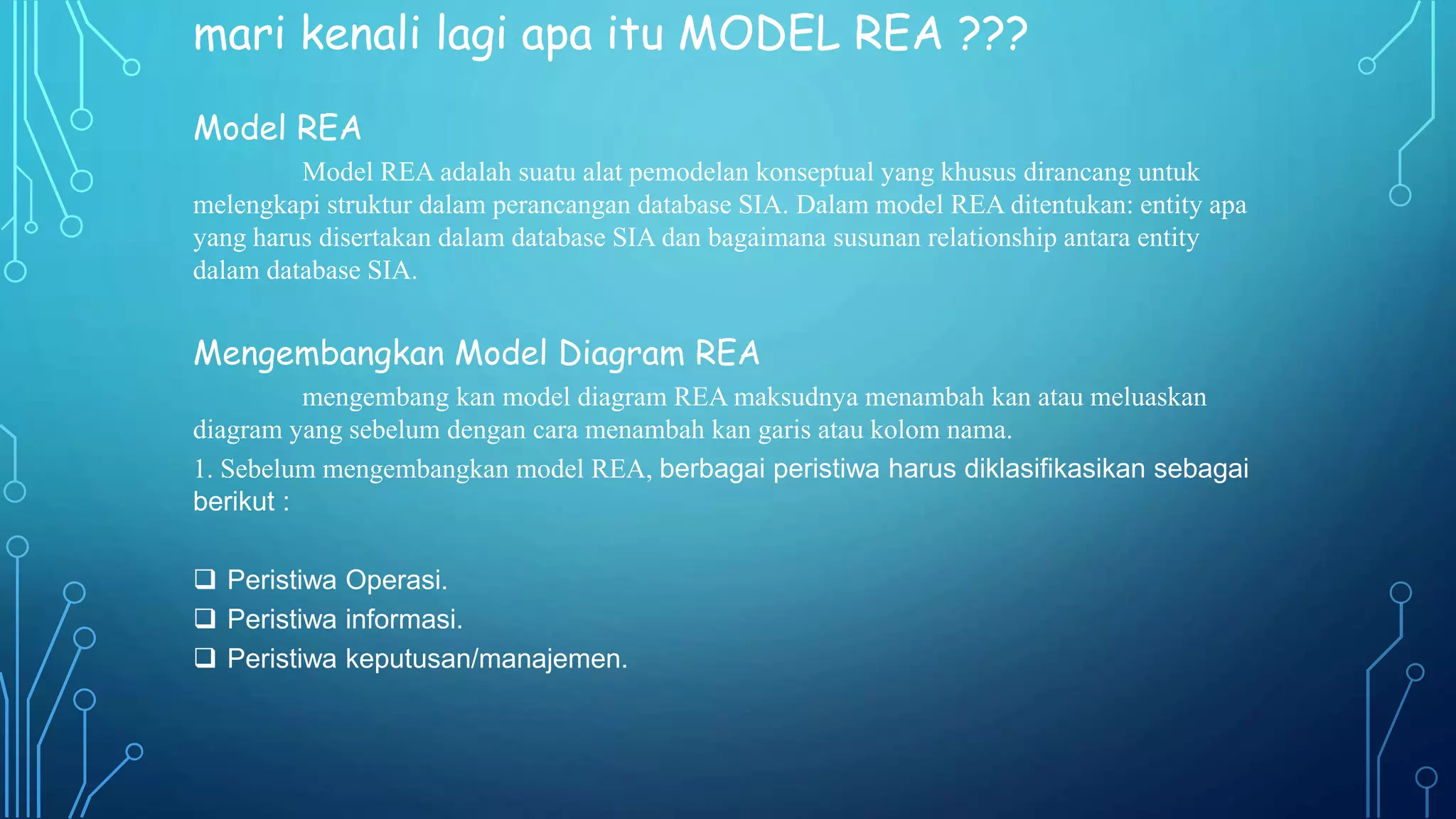Sistem Database menggunakan Model REA | PPTX