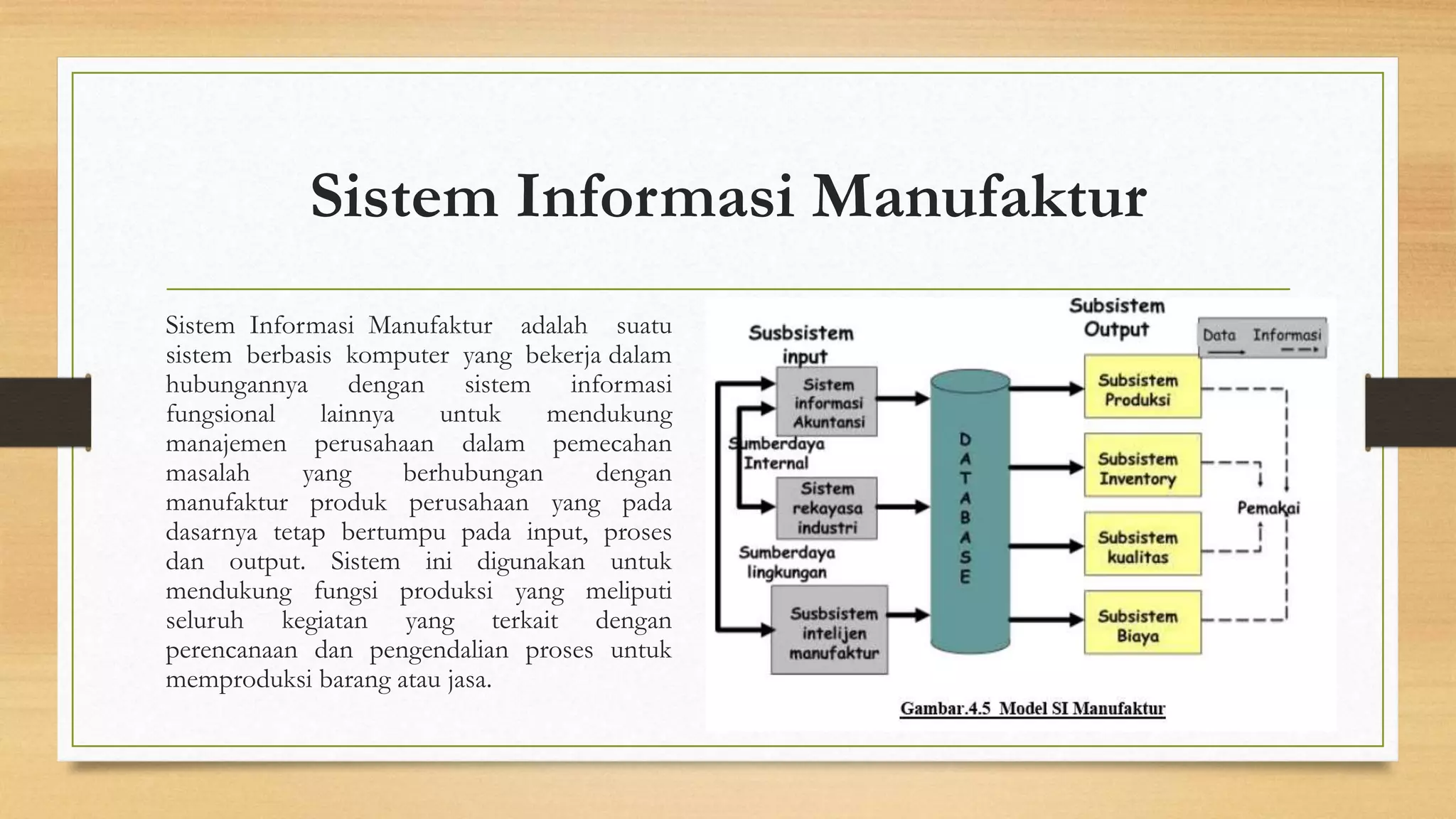 Sistem informasi berdasarkan area fungsional | PPTX