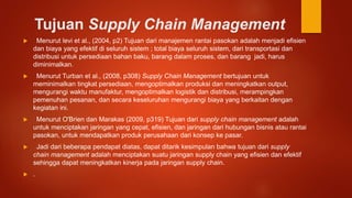 Sistem informasi dan manajemen rantai pasok | PPTX