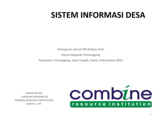 Sistem informasi desa & Open Data Temanggung | ODP