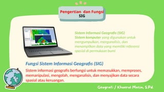 SISTEM INFORMASI GEOGRAFIS (SIG) - MATERI GEO KELAS X | PPTX