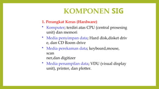 materi perkuliahan SISTEM INFORMASI GEOGRAFIS | PPTX