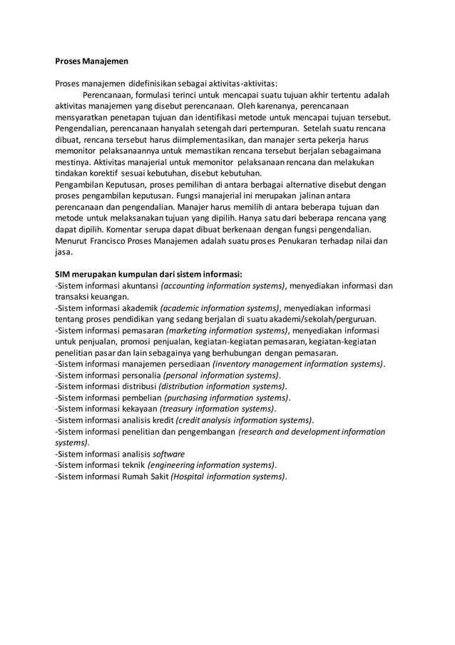 Sistem informasi manajemen | PDF
