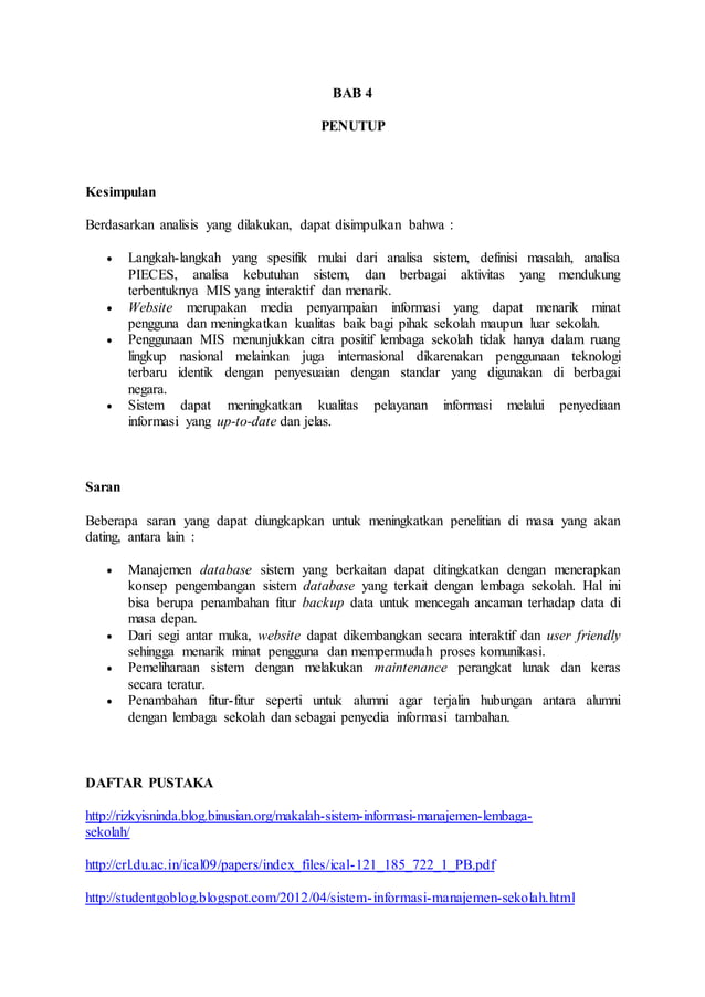 Sistem informasi manajemen sekolah dita | PDF