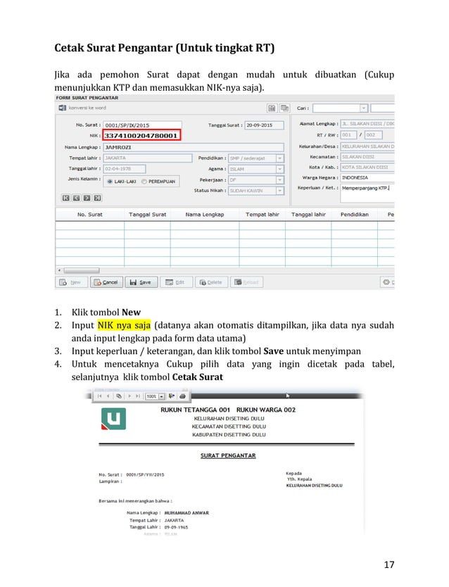 Aplikasi Pengelolaan Data dan Administrasi Warga RT/RW | PDF