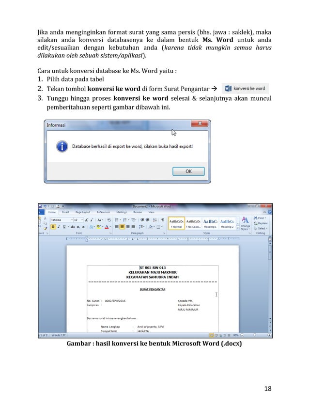 Aplikasi Pengelolaan Data dan Administrasi Warga RT/RW | PDF