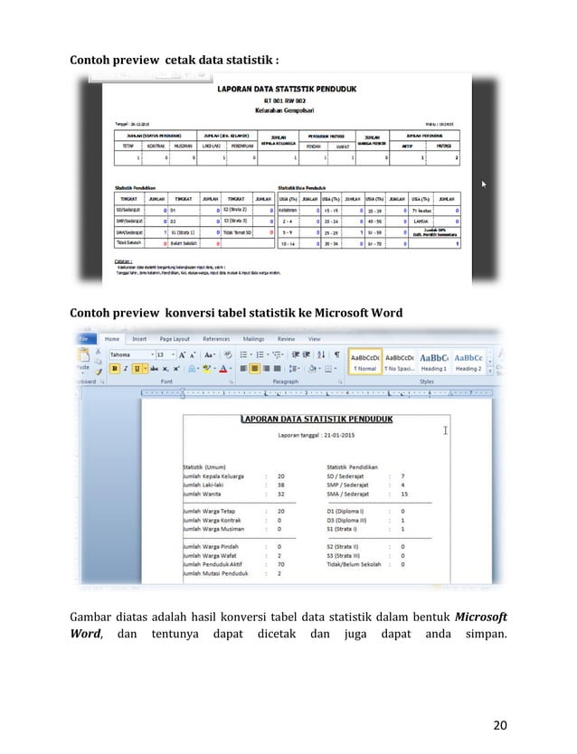 Aplikasi Pengelolaan Data dan Administrasi Warga RT/RW | PDF