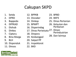 Sistem informasi Perencanaan Pembangunan Daerah | PPTX