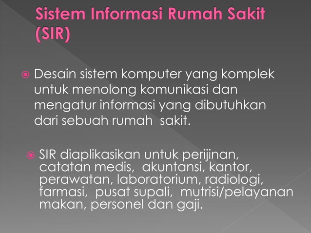 Sistem informasi rumah sakit dan simpus | PPTX