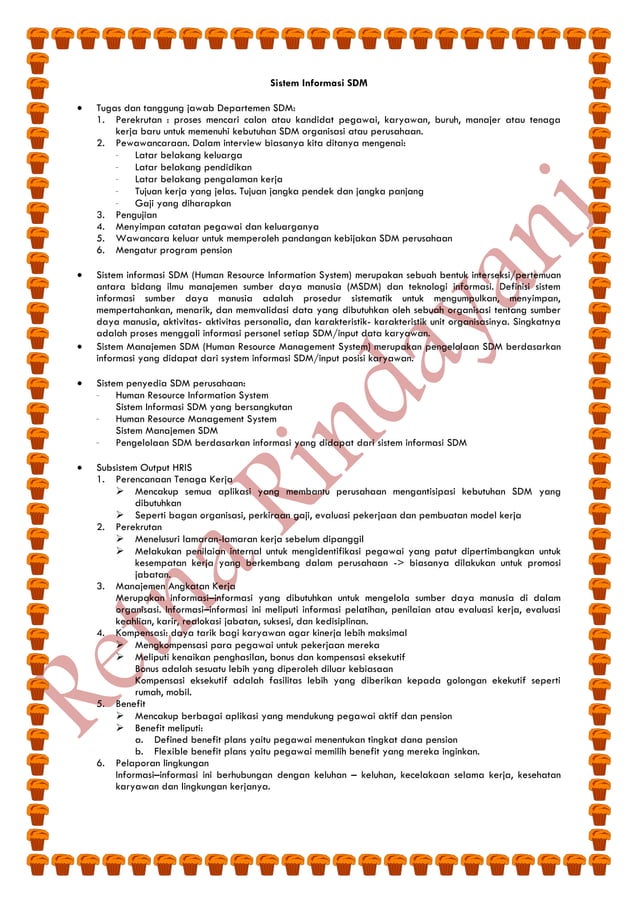 Sistem informasi sdm | PDF