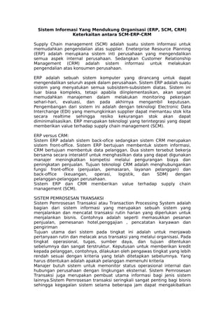 Sistem informasi yang mendukung organisasi | PDF