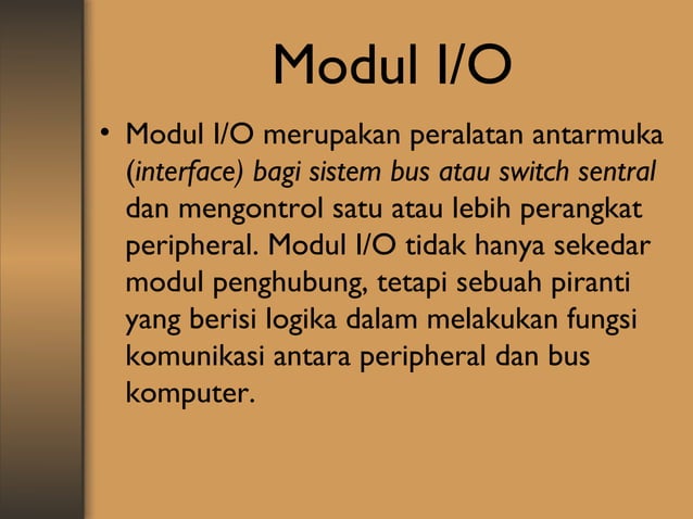 Sistem input output | PPT