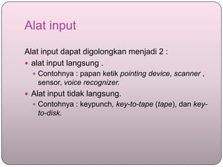 Sistem input dan output komputer | PPTX