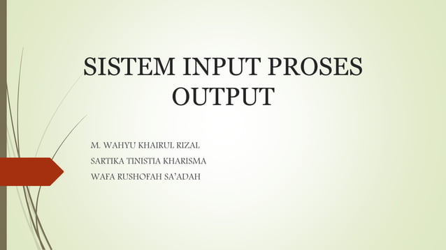 Sistem input output by ilmubermanfaat12 | PPTX