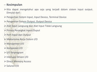 Sistem input output | PPTX