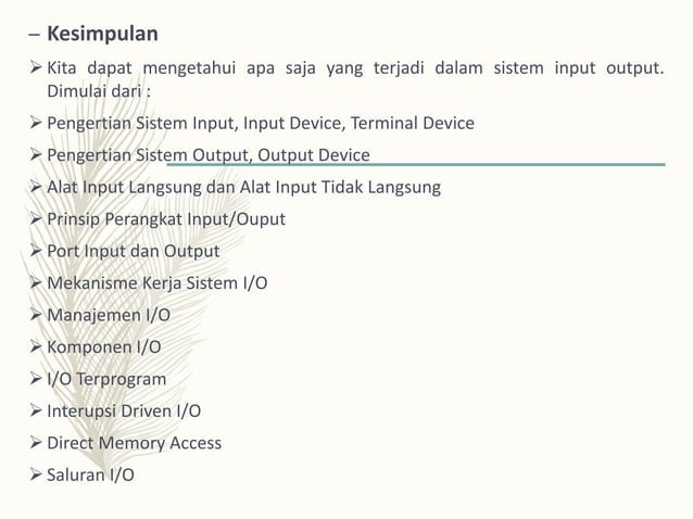Sistem input output | PPTX