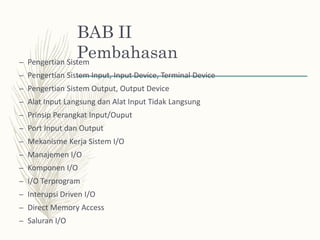 Sistem input output | PPTX