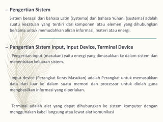 Sistem input output | PPTX