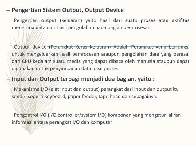 Sistem input output | PPTX